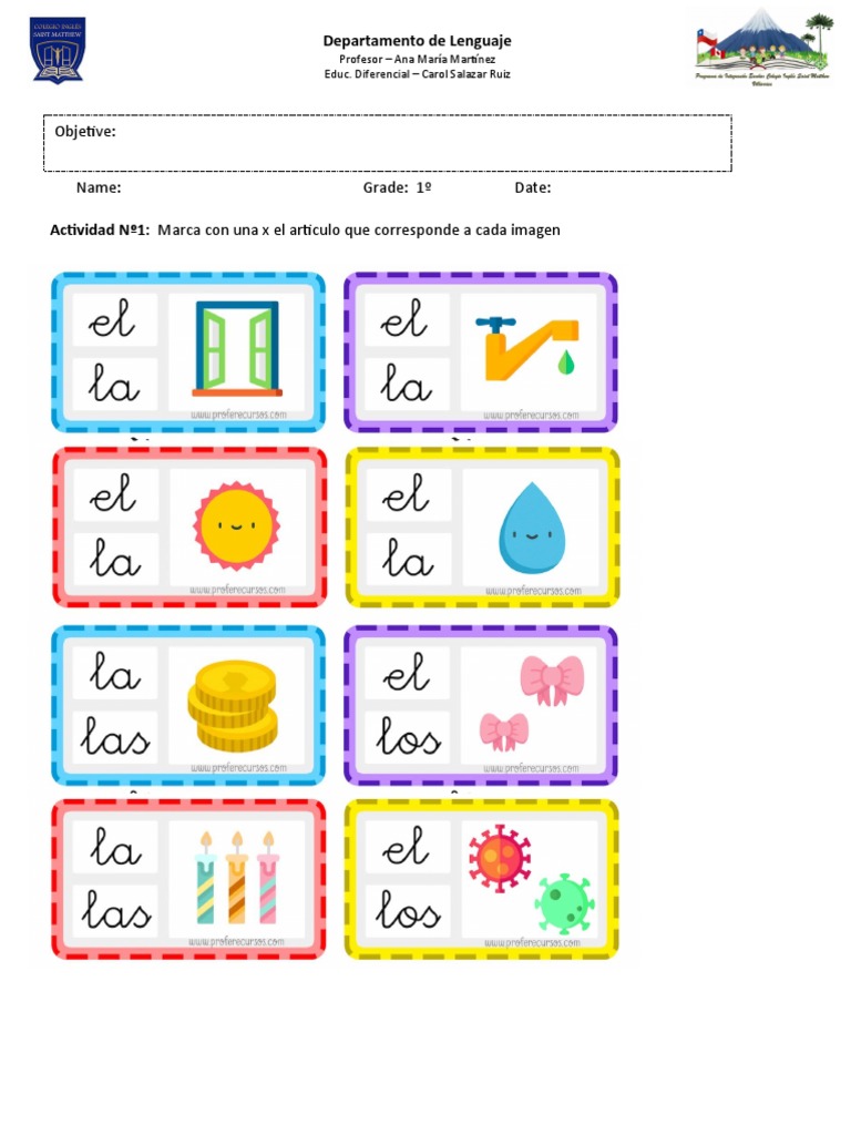 Los Articulos El La Los Las | PDF