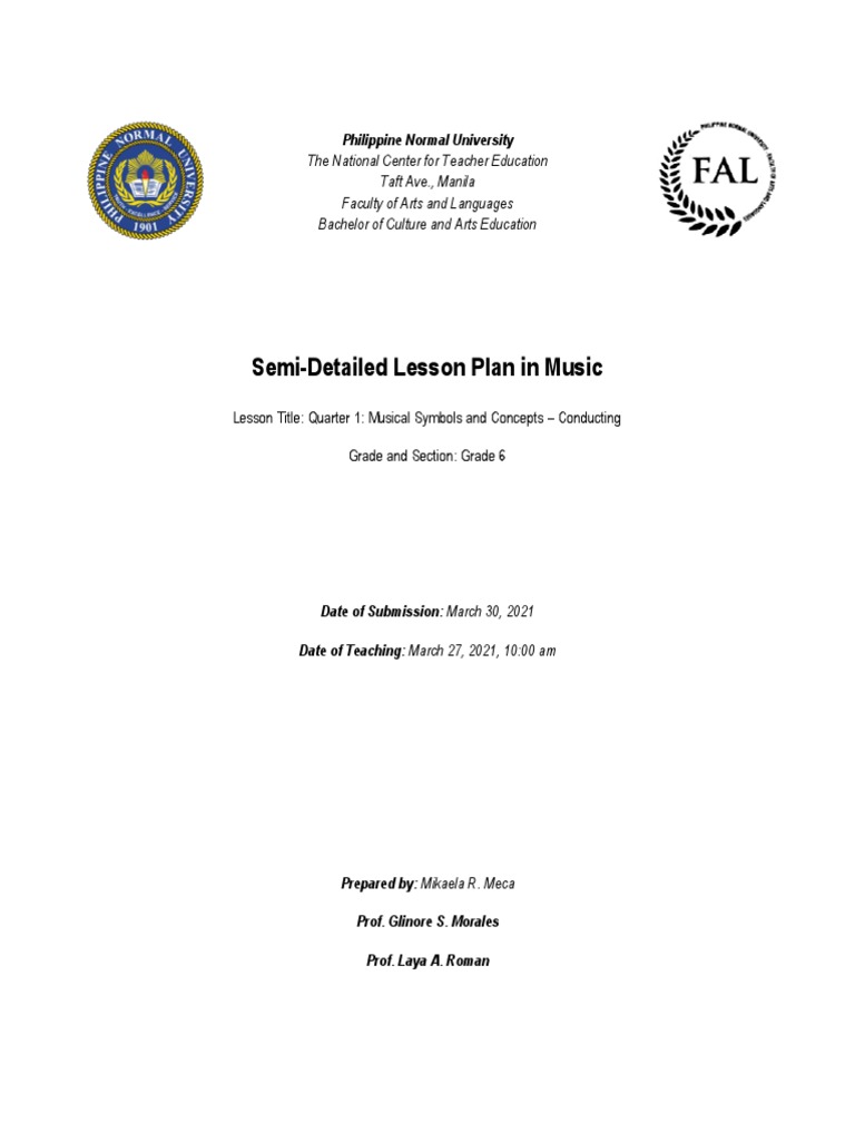 Semi Detailed Lesson Plan GRADE 6 | PDF | Conducting | Learning