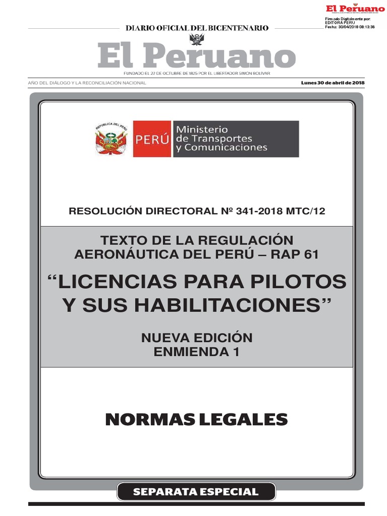 Rap 61 | Descargar gratis PDF | Aeronave | Reglas de vuelo por instrumentos