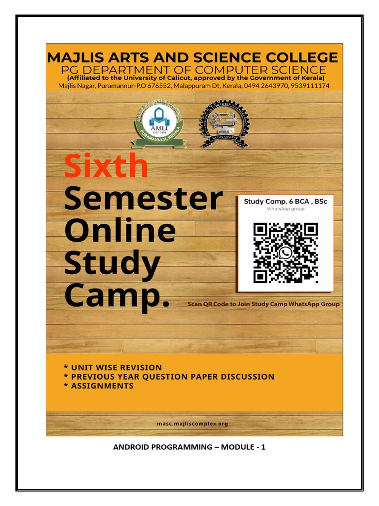 Android Programming - Module - 1 | PDF | Android (Operating System ...