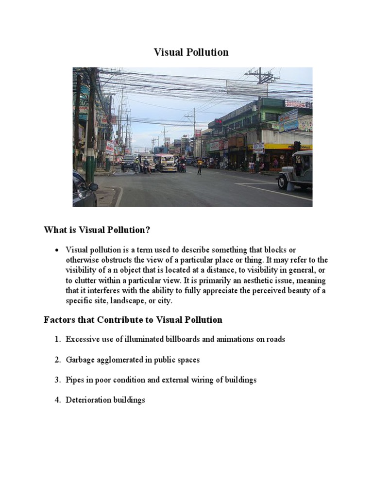 What Is Visual Pollution? | PDF