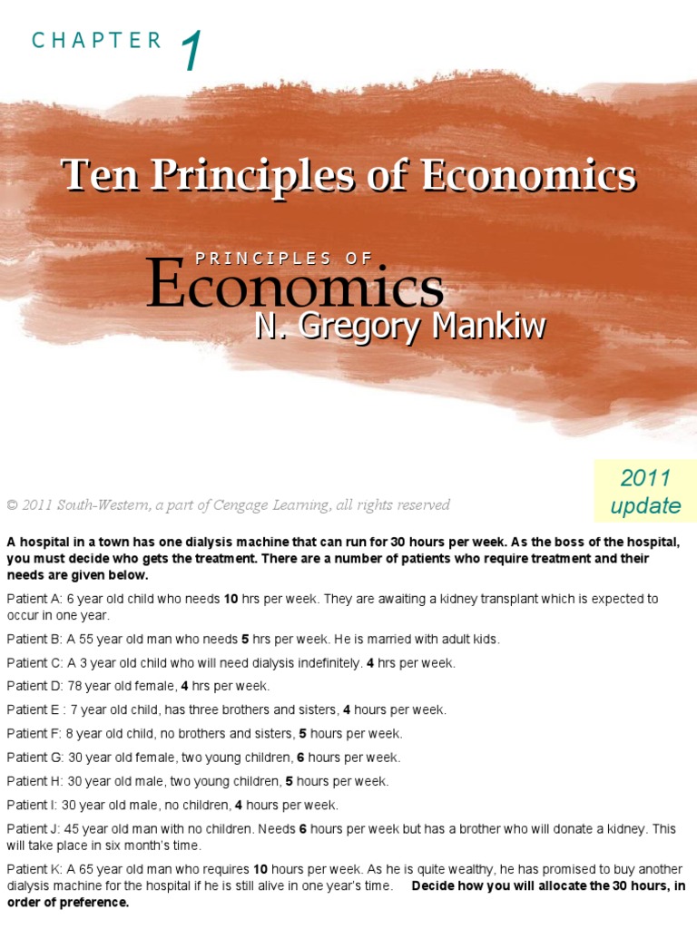 Chapter 1 Ten Principles of Economics | PDF | Trade Off | Economics