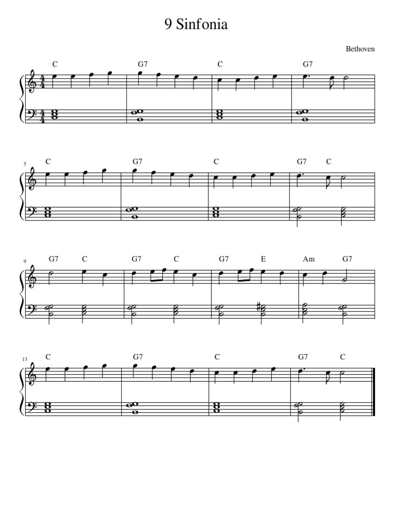 9 - Sinfonia Com Acordes | PDF | Ludwig van Beethoven | Música clássica