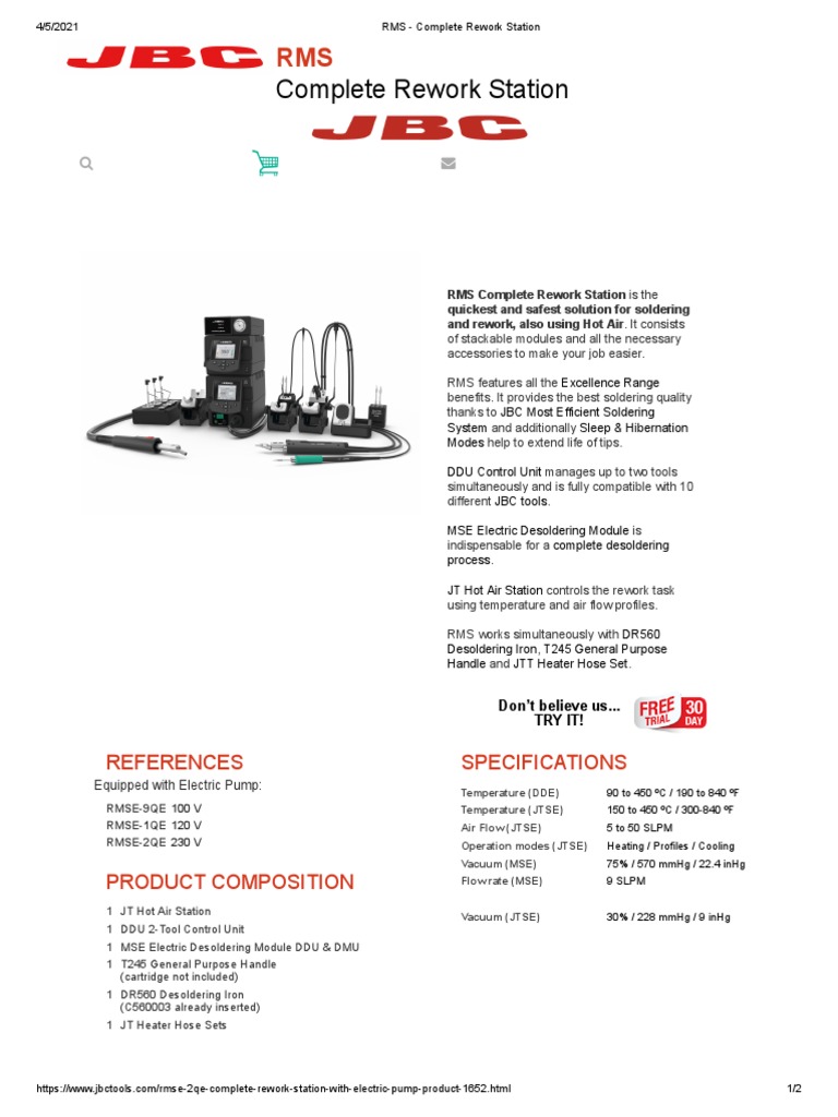 Complete Rework Station: References Specifications | PDF | Electrical ...