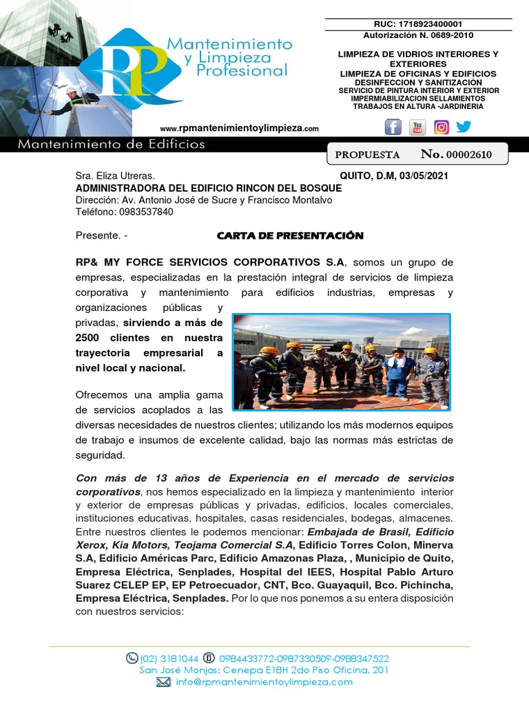 Edificio Rincon Del Bosque | PDF | Seguridad y salud ocupacional | Business