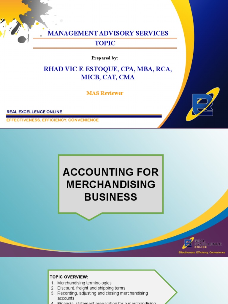 0 Accounting For Merchandising Business | PDF | Debits And Credits ...