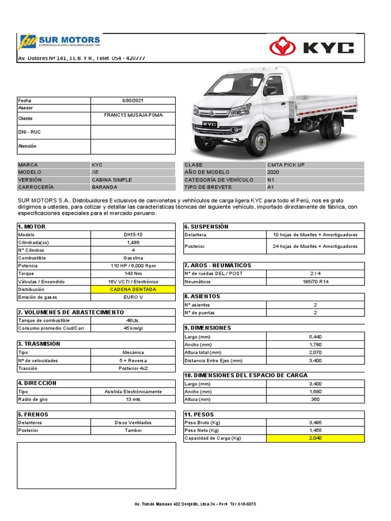 Kyc X5 CS | Descargar gratis PDF | Transporte | Vehículo de motor