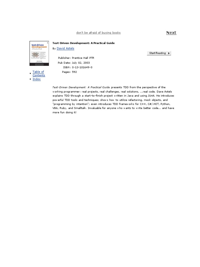 Test Driven Development A Practical Guide | PDF | Test Driven ...
