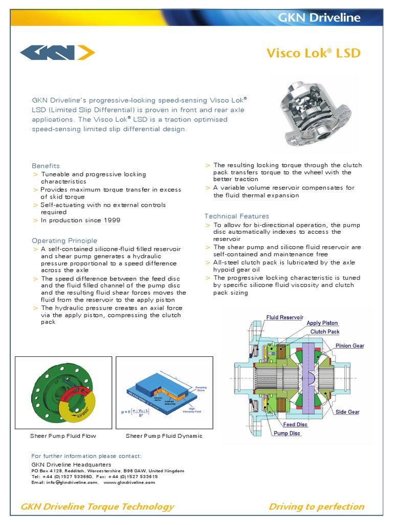 Visco Lok LSD: Driving To Perfection GKN Driveline Torque Technology ...