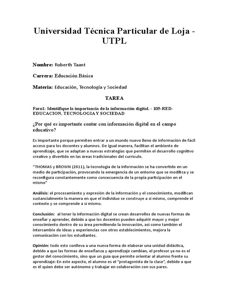 Educación, Tecnología y Sociedad | PDF | Tecnología de información y ...