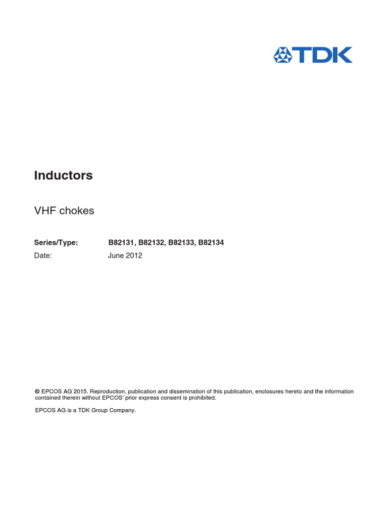 Inductors: Data Sheet Data Sheet | PDF | Electrical Engineering ...