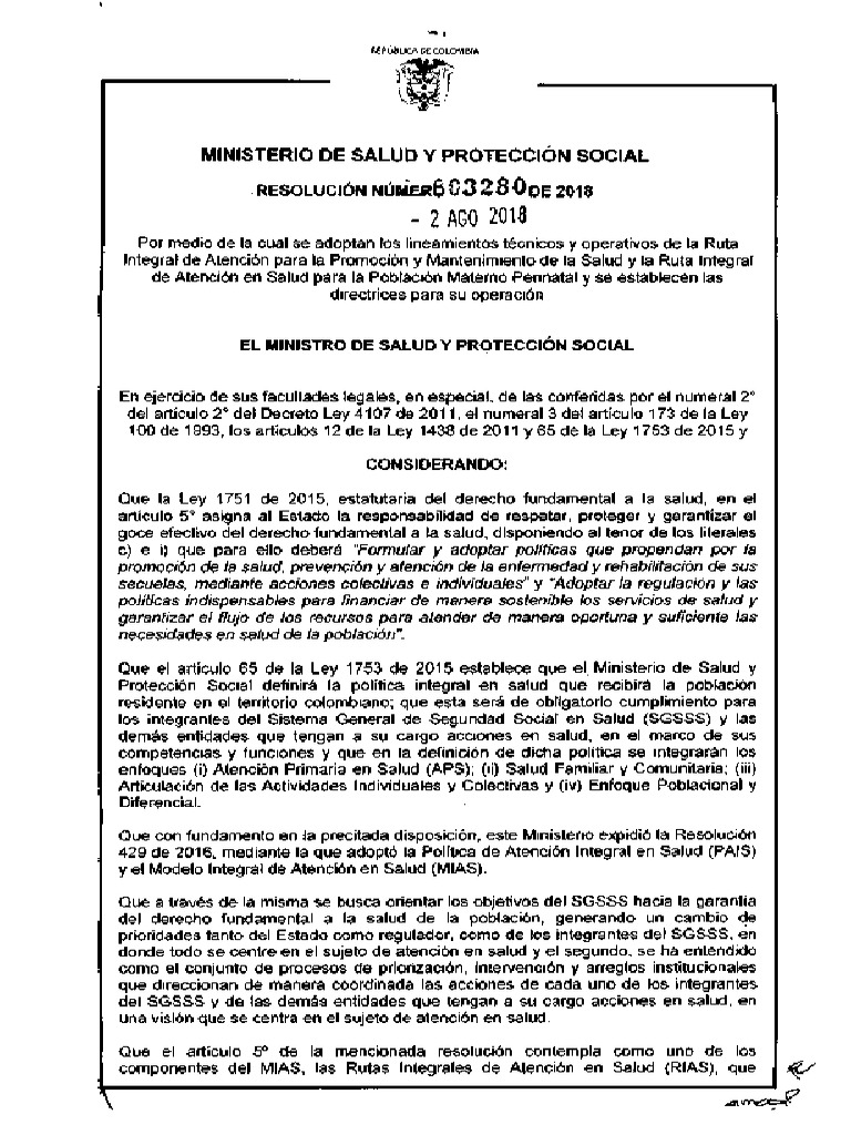 Resolucion 3280 de 2018 | PDF
