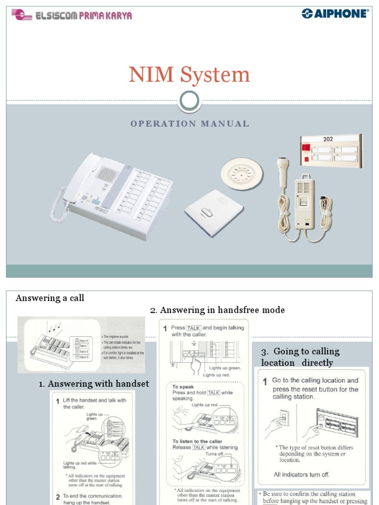 NIM System: Operation Manual | PDF
