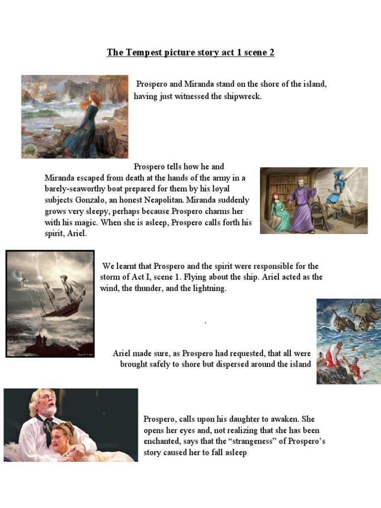 Tempest Picture Story Act 1 Scene 2 | PDF