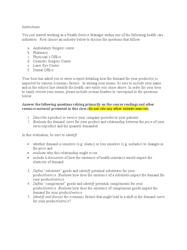 HMGT 435 Assignment #2 Instructions | PDF