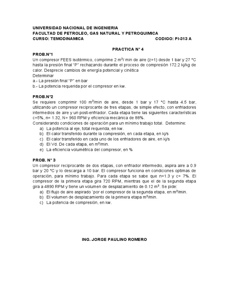 Practica N°4-C Compresores | PDF