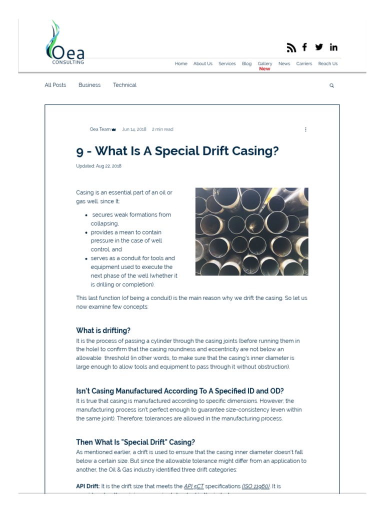 Understanding Special Drift Casing | PDF | Technology & Engineering