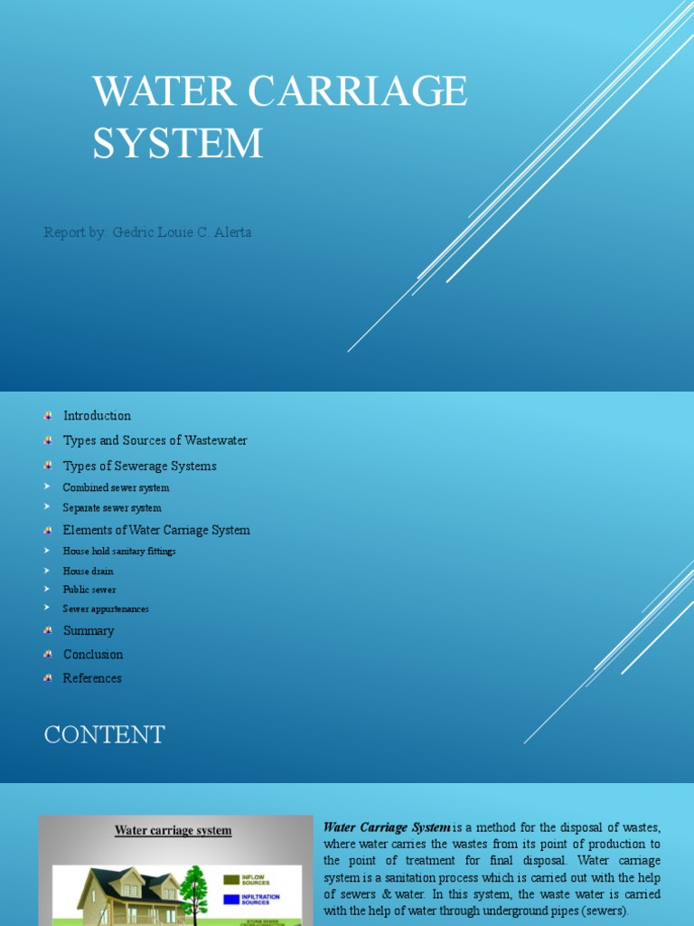 Water Carriage System: Report By: Gedric Louie C. Alerta | PDF ...
