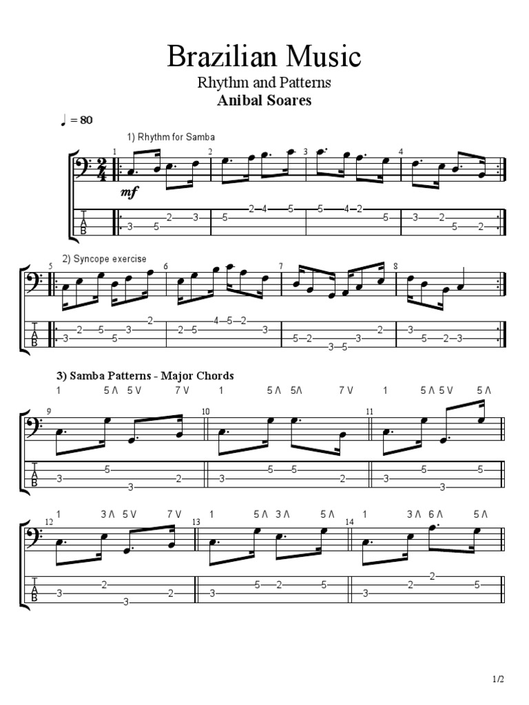 Brazilian Music: Rhythmic Patterns and Harmonic Progressions in Samba ...