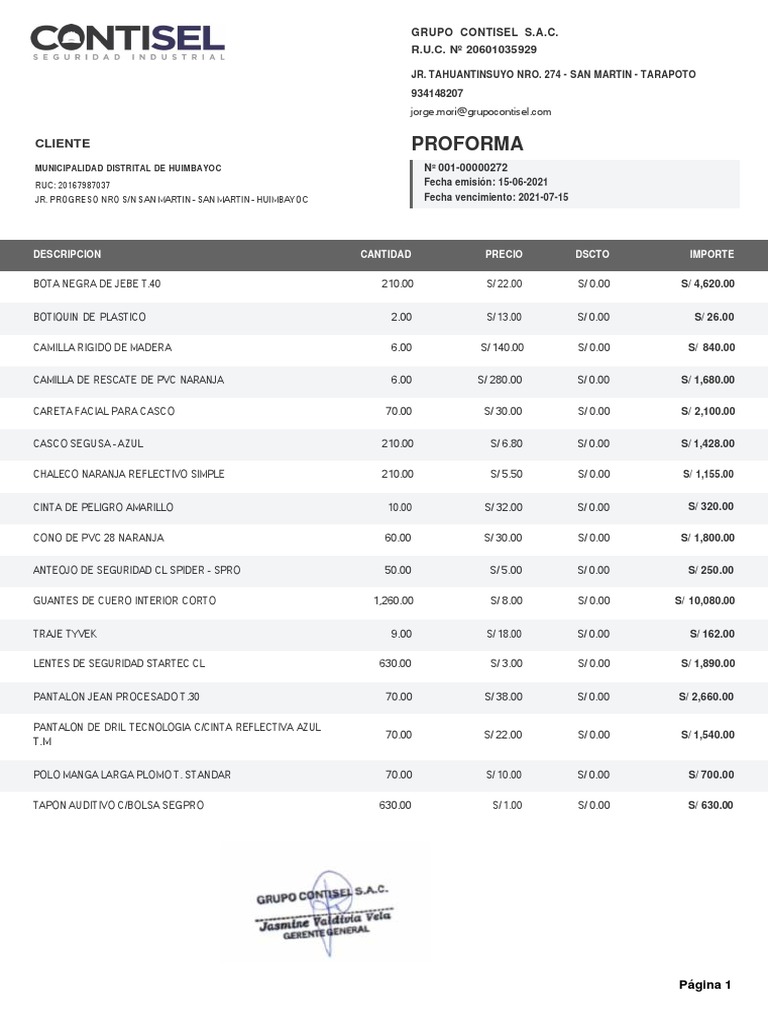 Proforma | PDF | Ropa | Business