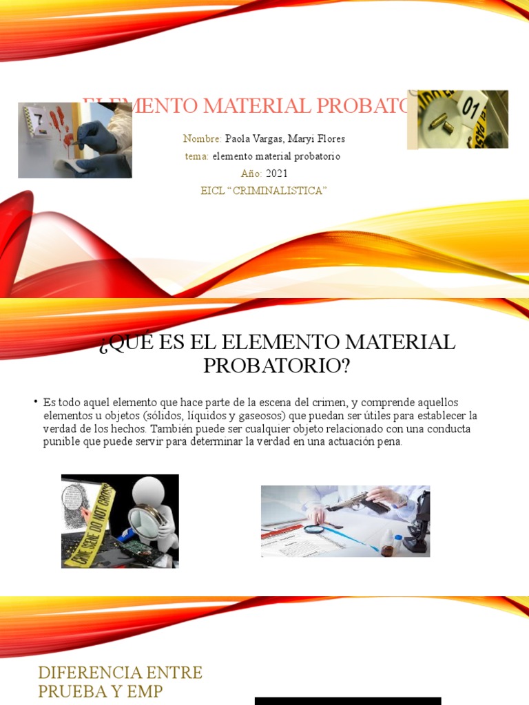 Elemento Material Probatorio | PDF