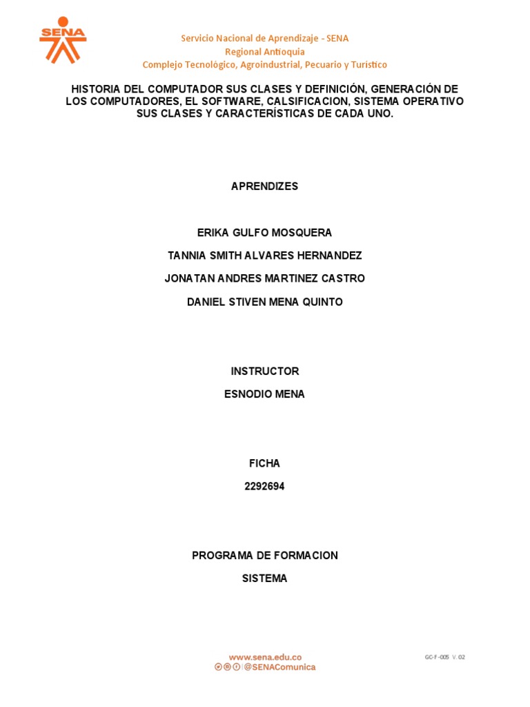 Trabajo Escrito de Sistema | PDF | Sistema operativo | Hardware de la ...