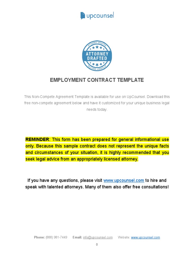 Employment Contract Template 1414717815774 | PDF | Employment | Common Law