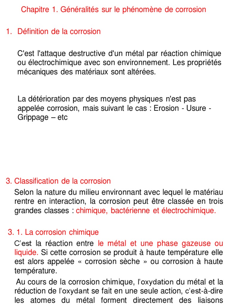 Comprendre la Corrosion Métallique | PDF | Corrosion | Métaux