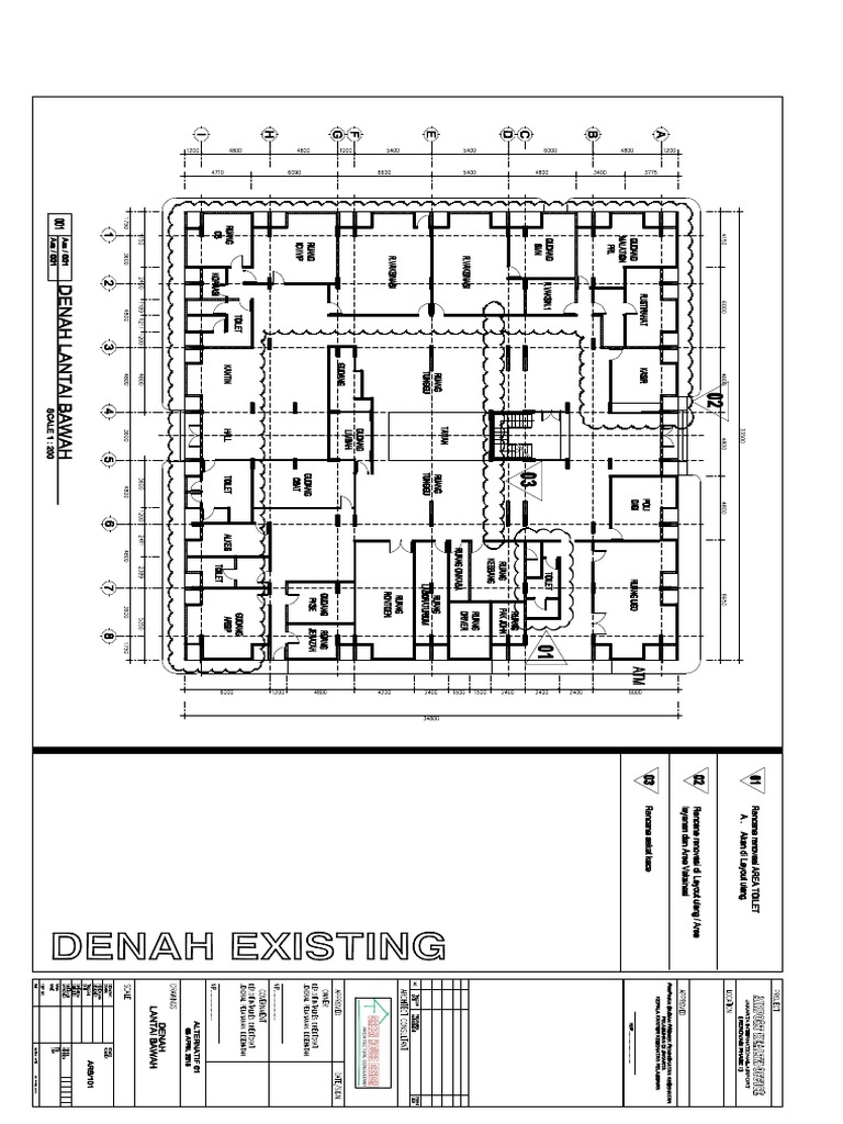 Contoh Denah Lantai Eksisting Rumah Sakit | PDF