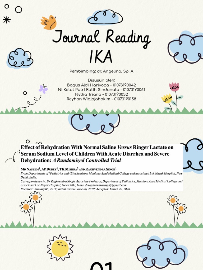 Journal Reading - NS Vs RL in Acute Diarrhea | PDF | Saline (Medicine ...