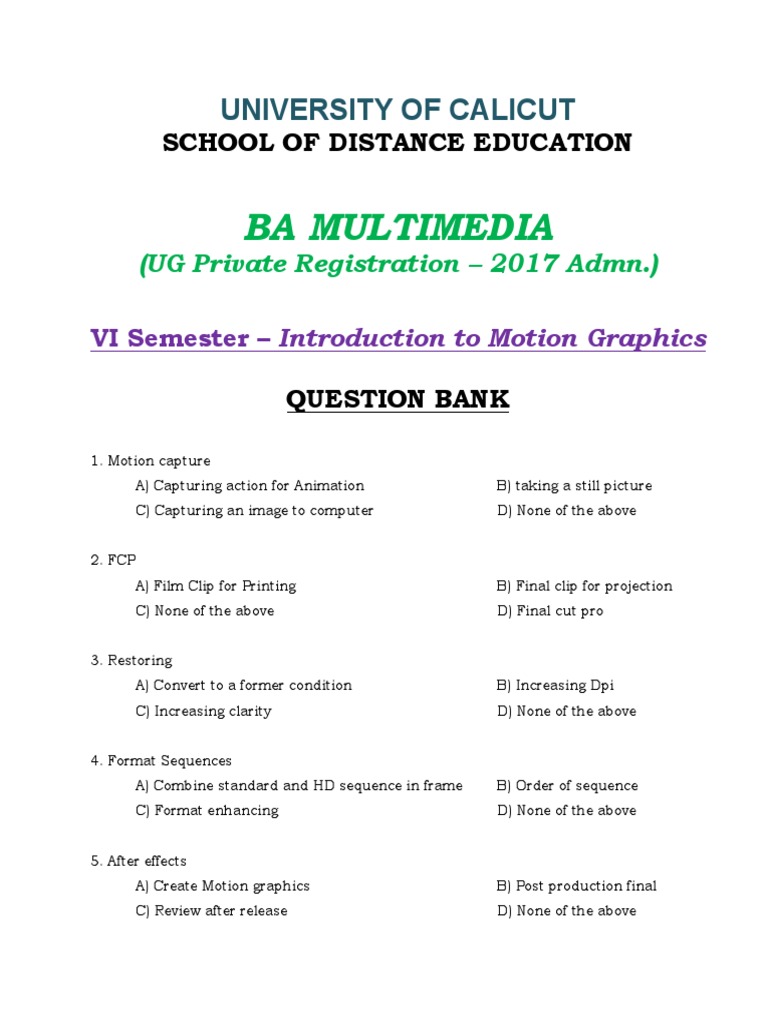 Introduction To Motion Graphics | PDF | Adobe Photoshop | Rgb Color Model