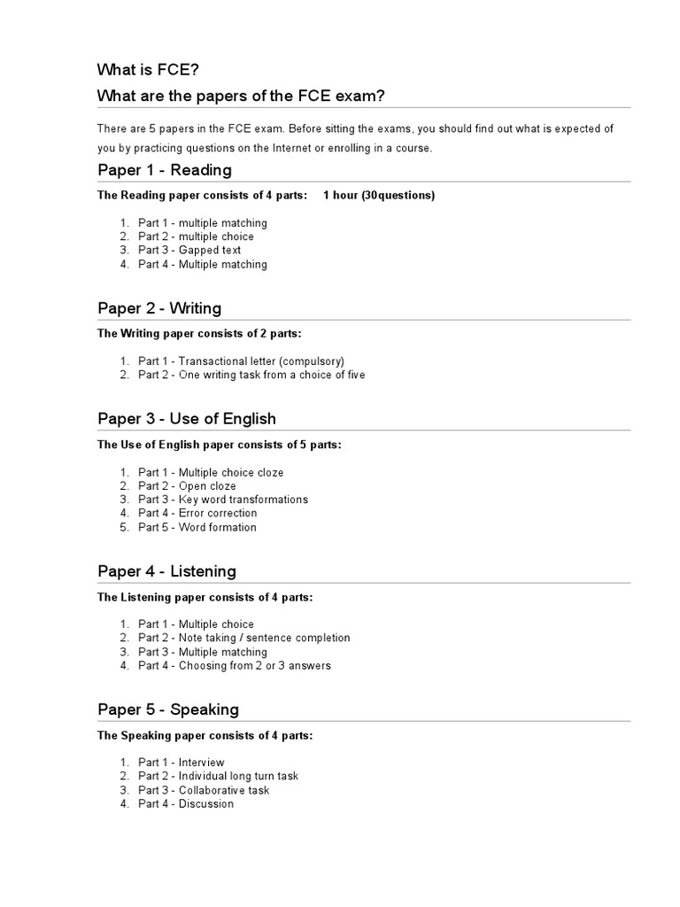 An In-Depth Examination of the Five Papers that Comprise the FCE ...
