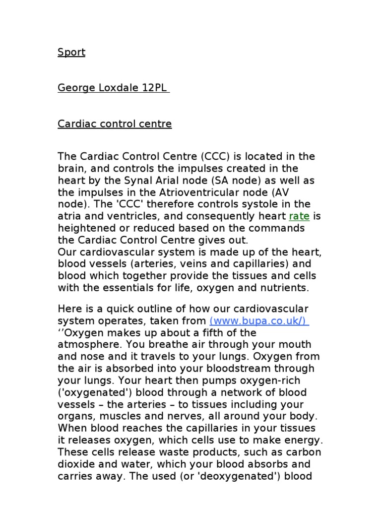 Cardiac Control Centre | PDF | Diastole | Heart