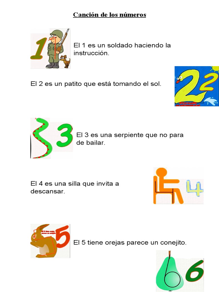 Canción educativa de los números | PDF