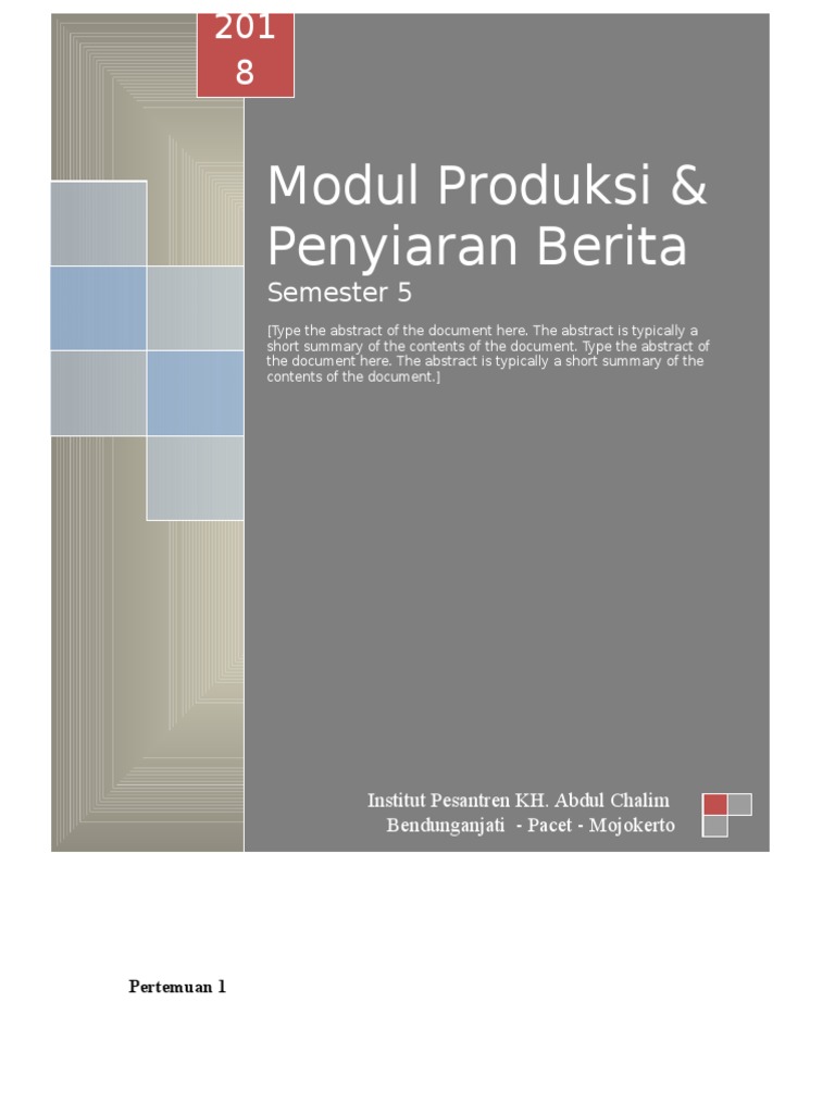 Modul Teknik Produksi Penyiaran Berita | PDF