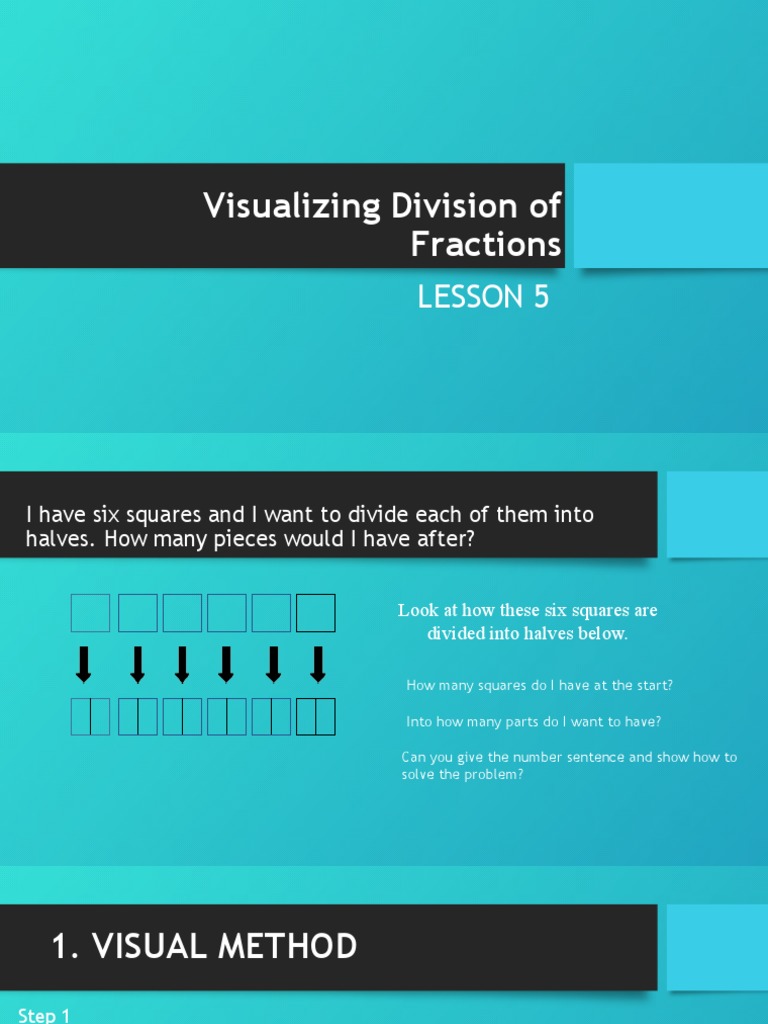Lesson 5 - Visualizing Division of Fraction | PDF | Abstract Algebra ...