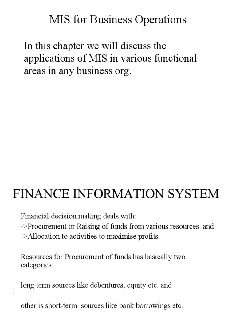 Applications of MIS | PDF | Information System | System