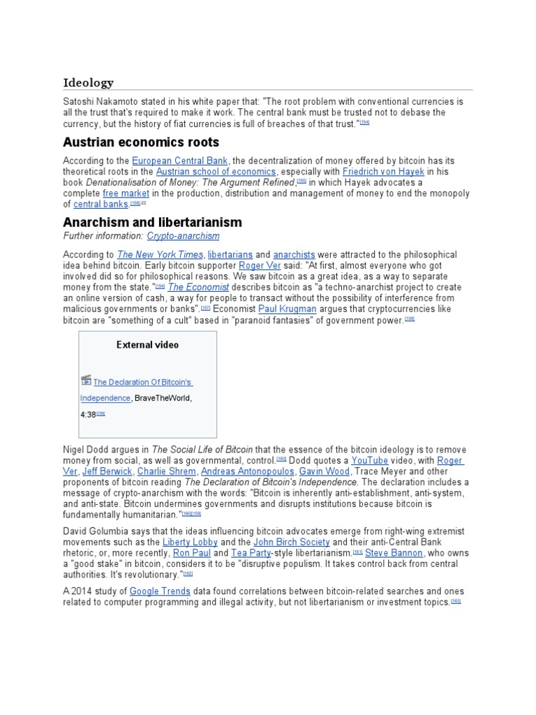 Austrian Economics Roots: Ideology | PDF | Bitcoin | Libertarianism
