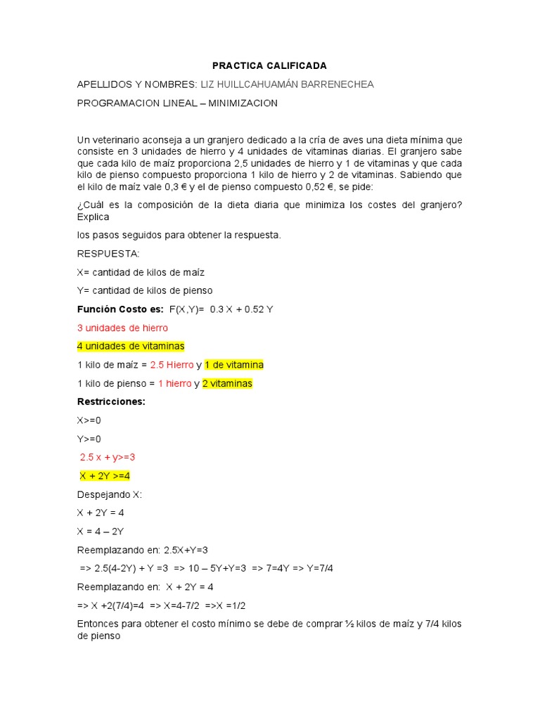 Analisis de Maximo y Minimo Rendimiento | PDF