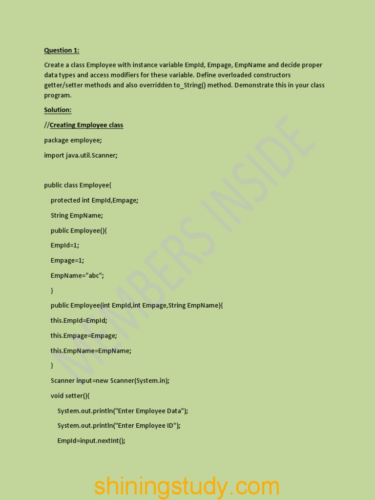 Oop Programs Solved Pdf Pdf Class Computer Programming Constructor Object Oriented