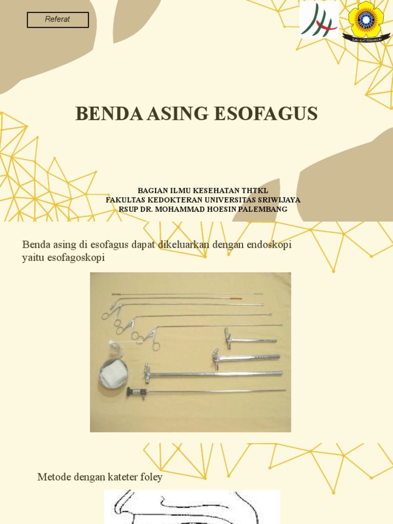 Tatalaksana-SKDI (Benda Asing Esofagus) 1 | PDF