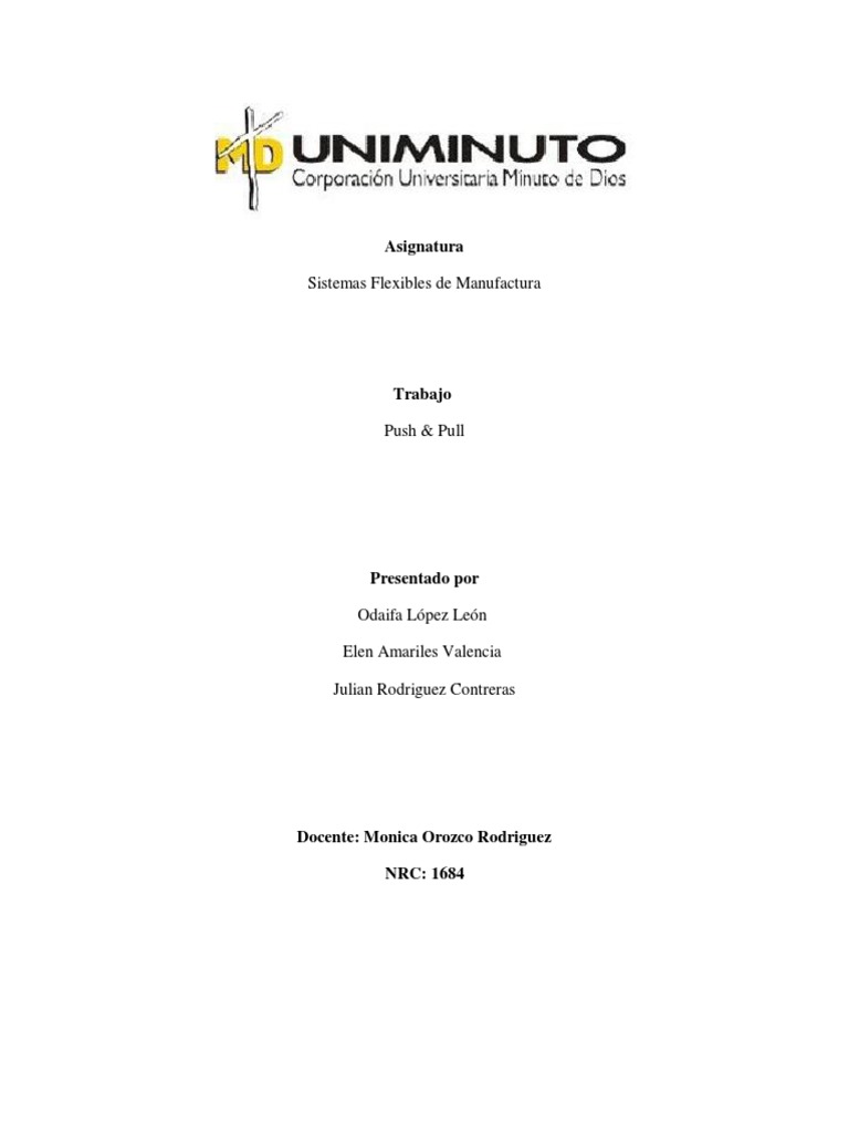 Sistemas Push y Pull en Producción | PDF | Empresas | Business