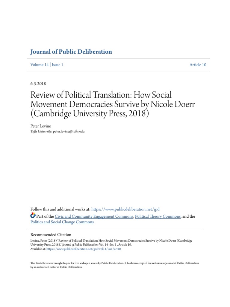 Review of Political Translation by Peter | PDF | Translations | Democracy