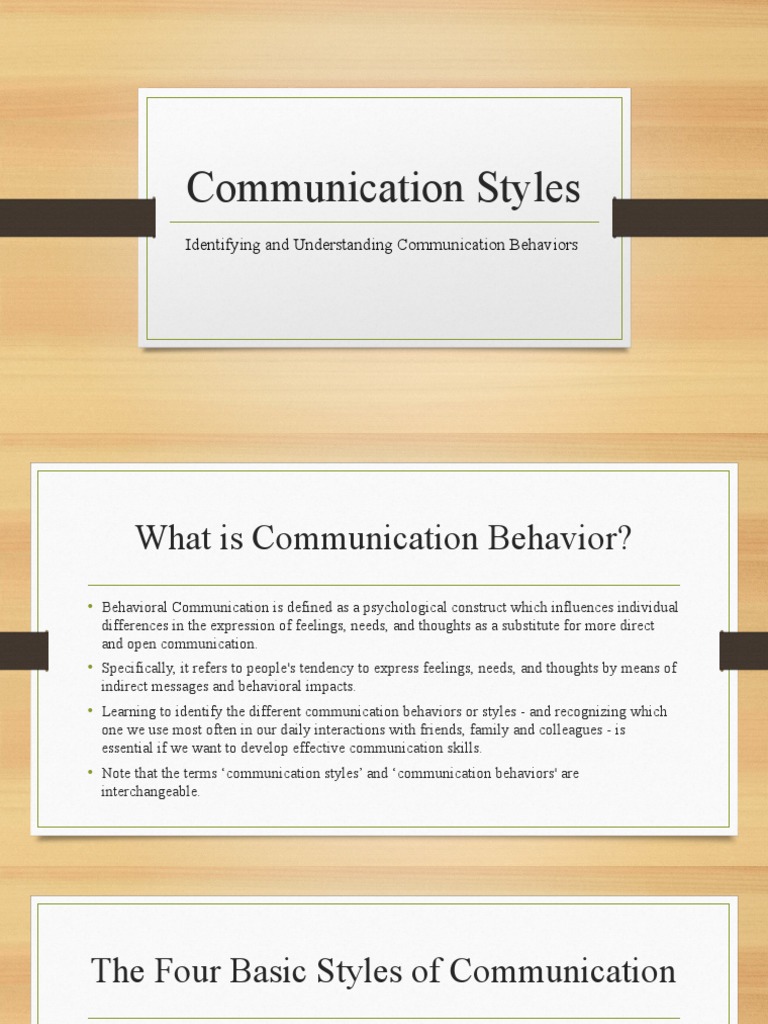 Communication Styles: Identifying and Understanding Communication ...