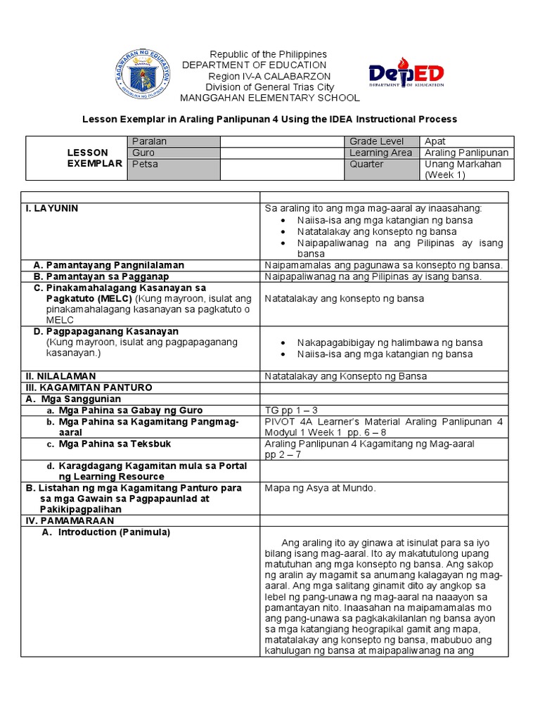Ap4 L.E Q1 Week1 | PDF