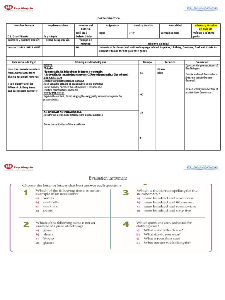 Carta Modulo 3 - Ingles | PDF
