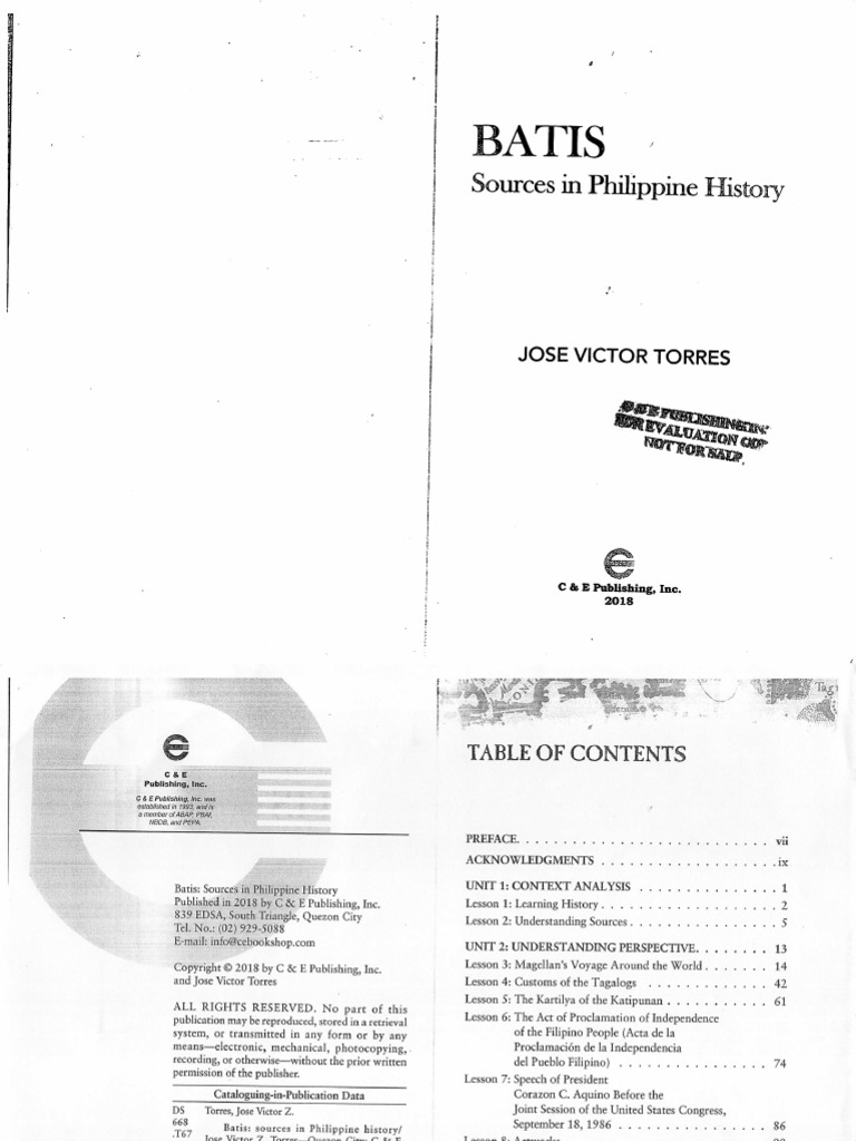 Batis: Sources in Philippine History | PDF | Philippines | Curriculum