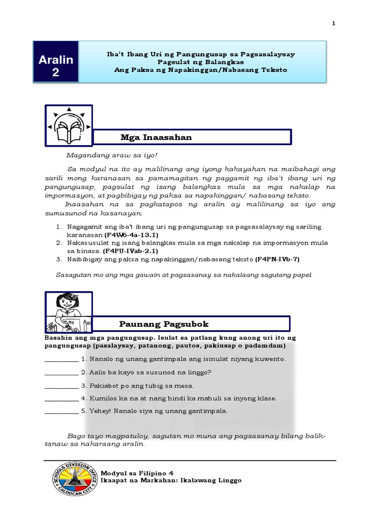 Filipino 4 Q4 Week 2 | PDF