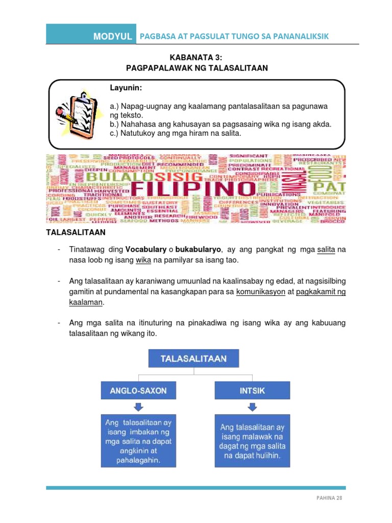 Kabanata 3 - Pagpapalawak NG Talasalitaan | PDF Kabanata 3 - Pagpapalawak NG Talasalitaan | PDF