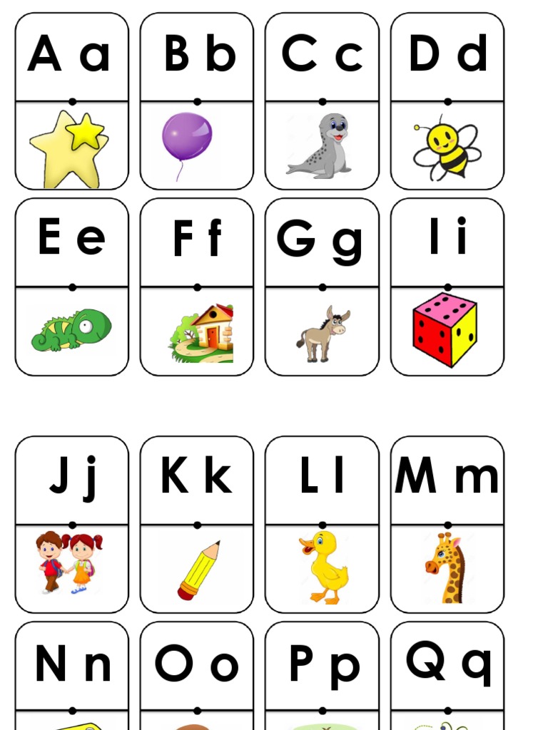 Domino de Alfabeto PDF | PDF